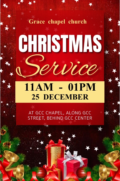 Christmas service Template | PosterMyWall