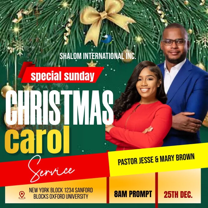 Christmas service Template | PosterMyWall