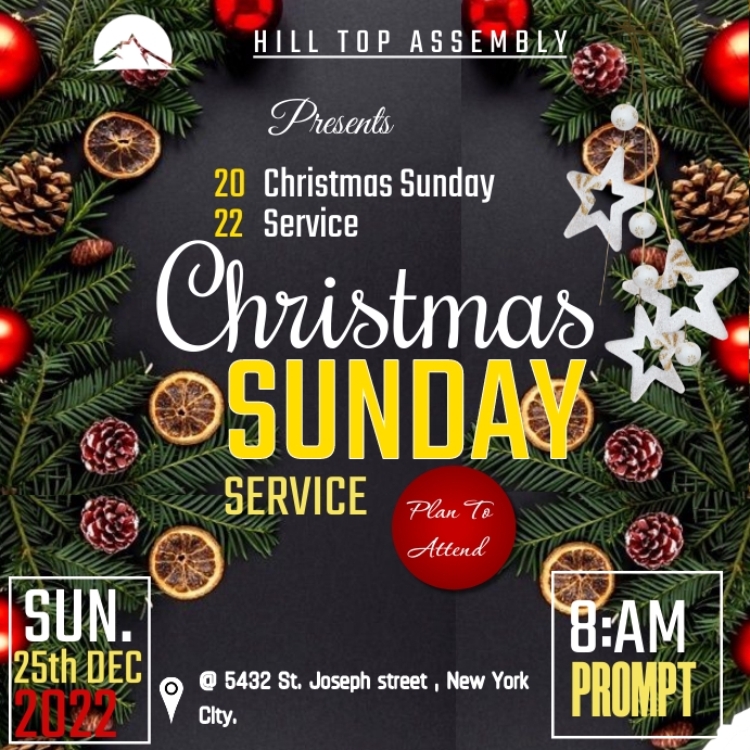 Christmas service Template | PosterMyWall