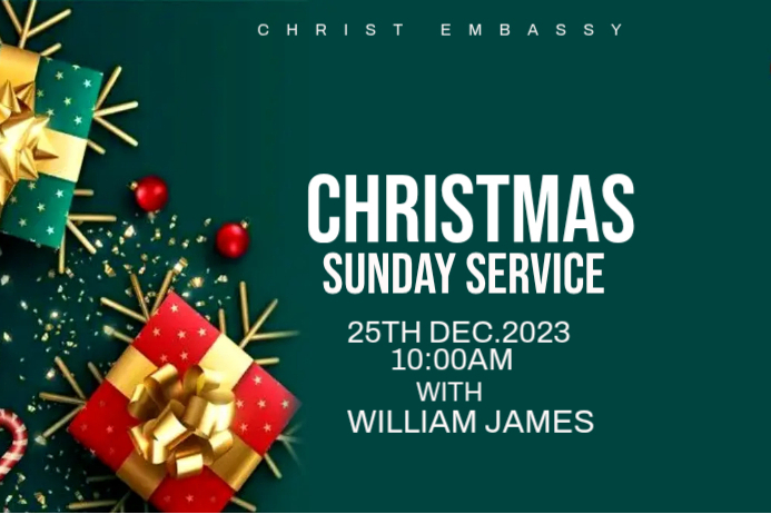 CHRISTMAS SERVICE Template | PosterMyWall