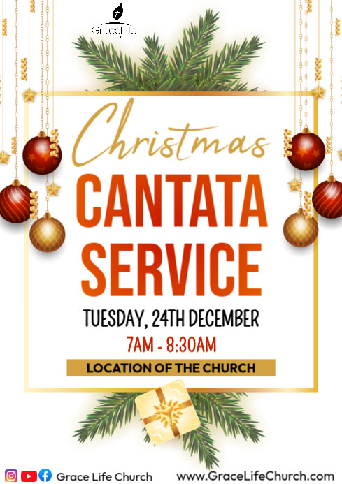 Plantilla de Christmas service | PosterMyWall