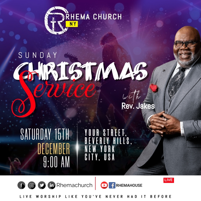 Christmas Service Template | PosterMyWall