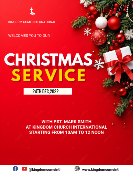 christmas service Template | PosterMyWall