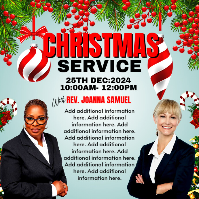 Christmas service Template | PosterMyWall
