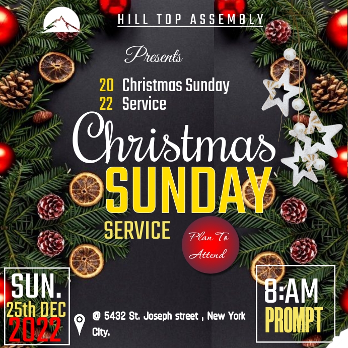 Christmas service Template | PosterMyWall