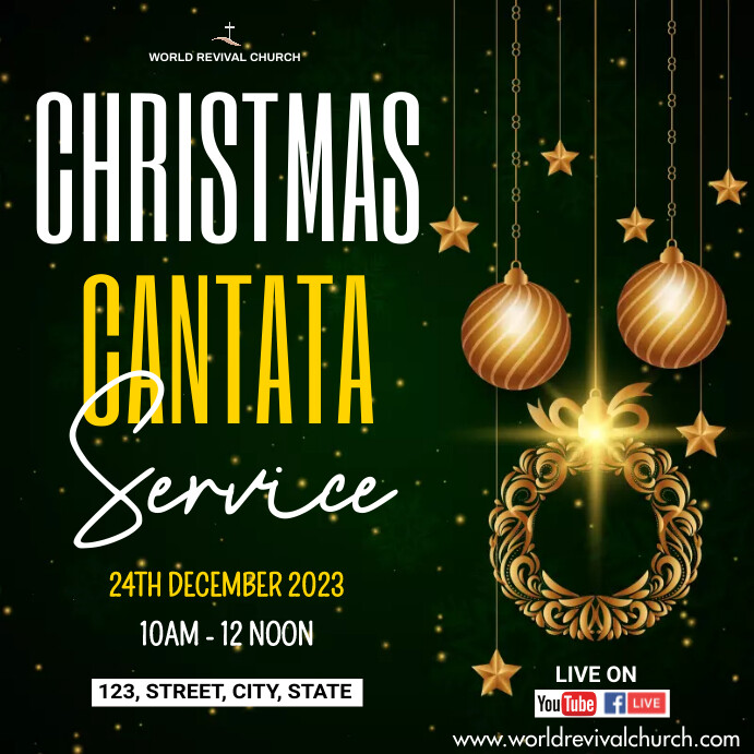 Christmas service Template | PosterMyWall