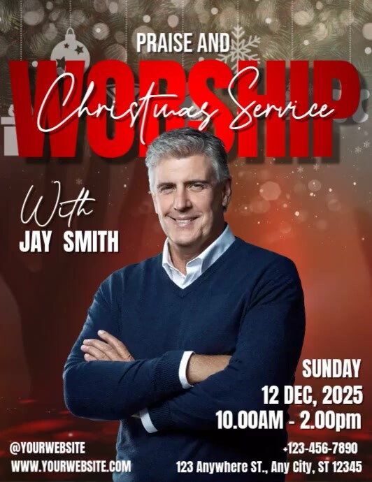 Christmas Service Template | PosterMyWall