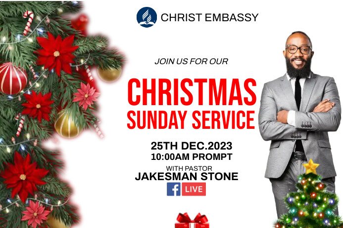 CHRISTMAS SERVICE Template | PosterMyWall