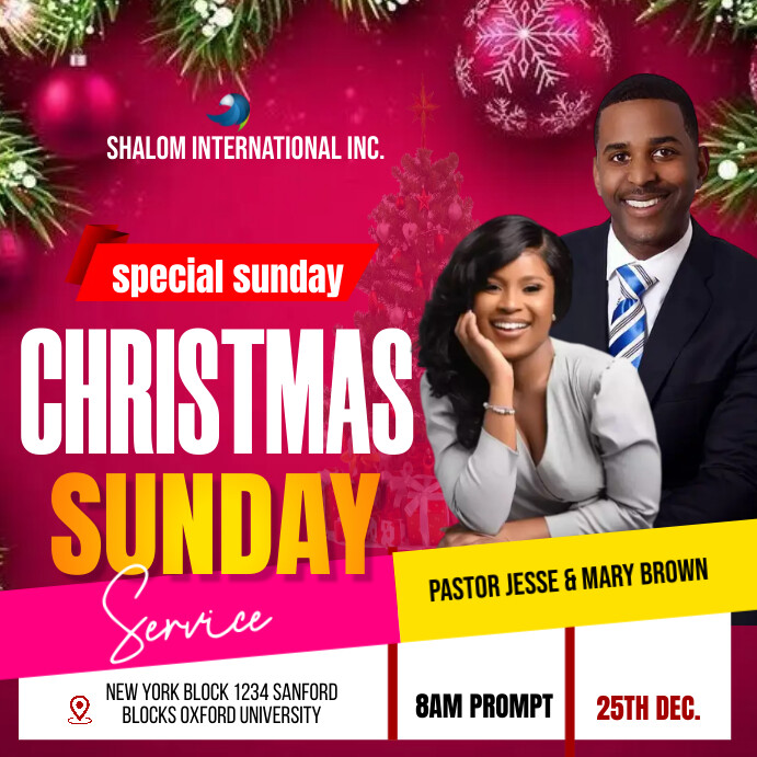 Modèle Christmas service | PosterMyWall