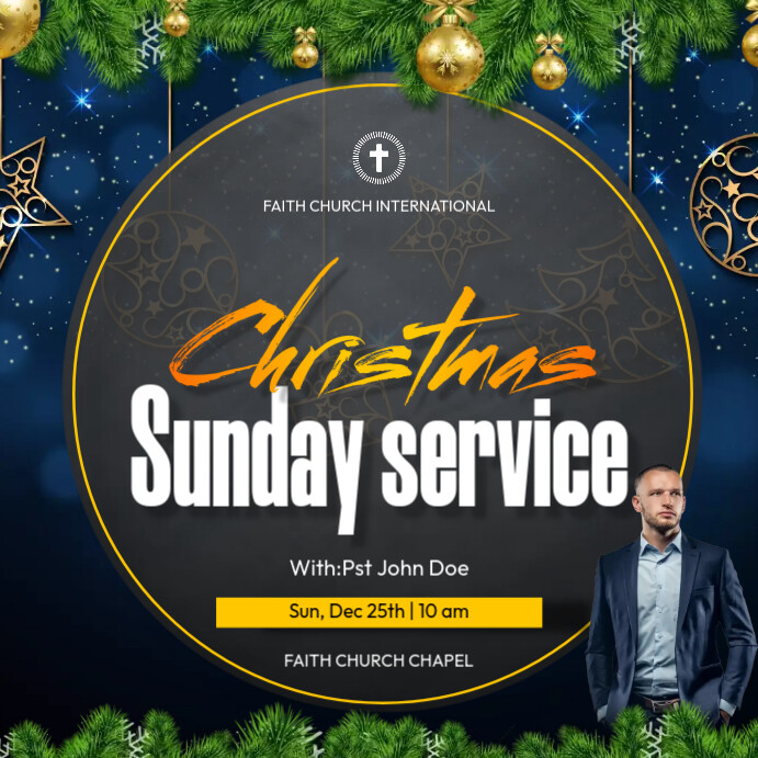 christmas service Template | PosterMyWall