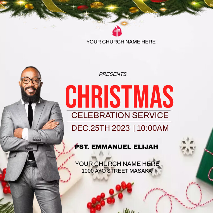 CHRISTMAS SERVICE Template | PosterMyWall