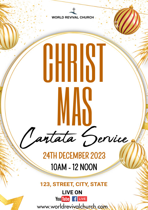 Christmas service Template | PosterMyWall