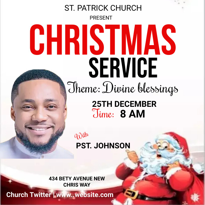 Plantilla de Christmas service | PosterMyWall