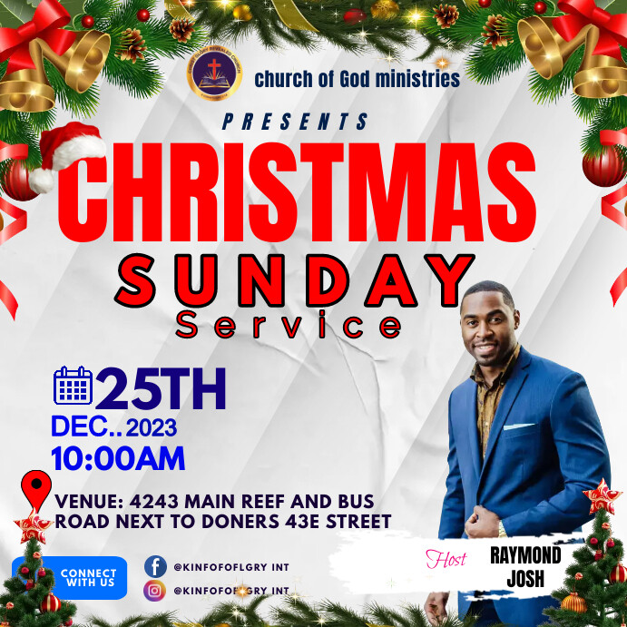 CHRISTMAS SERVICE Template | PosterMyWall