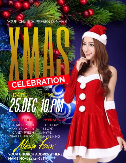 CHRISTMAS service Template | PosterMyWall