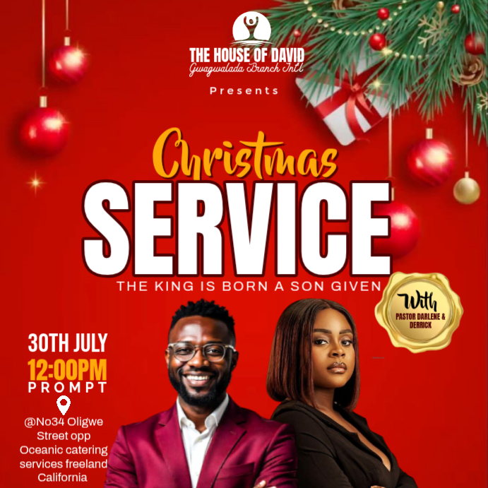 Christmas service Template | PosterMyWall