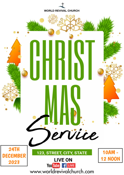 Christmas service Template | PosterMyWall