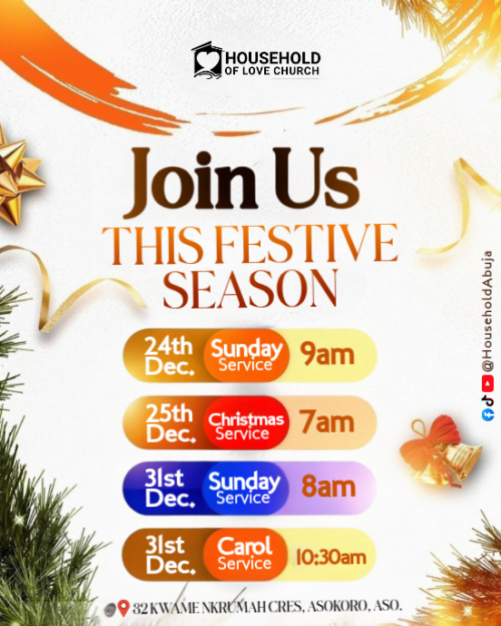 christmas service Template | PosterMyWall