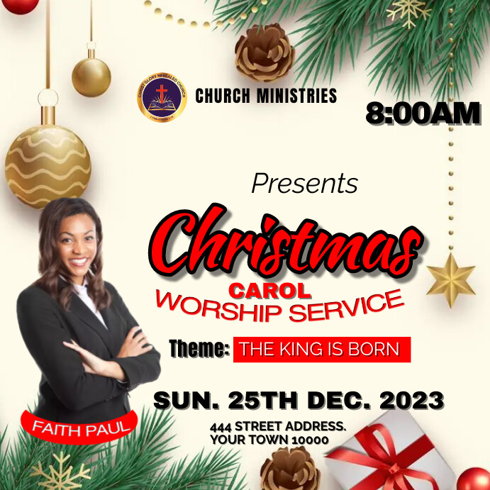 CHRISTMAS SERVICE | PosterMyWall