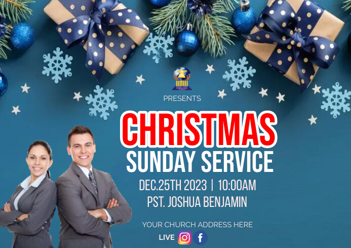 CHRISTMAS SERVICE Template | PosterMyWall