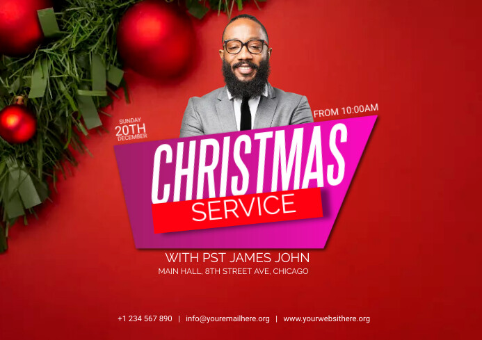 Modèle christmas service | PosterMyWall