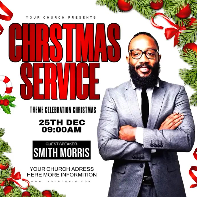 Christmas service Template | PosterMyWall