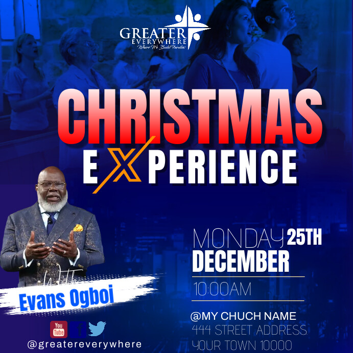 CHRISTMAS SERVICE Template | PosterMyWall