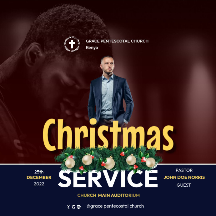 christmas service Template | PosterMyWall
