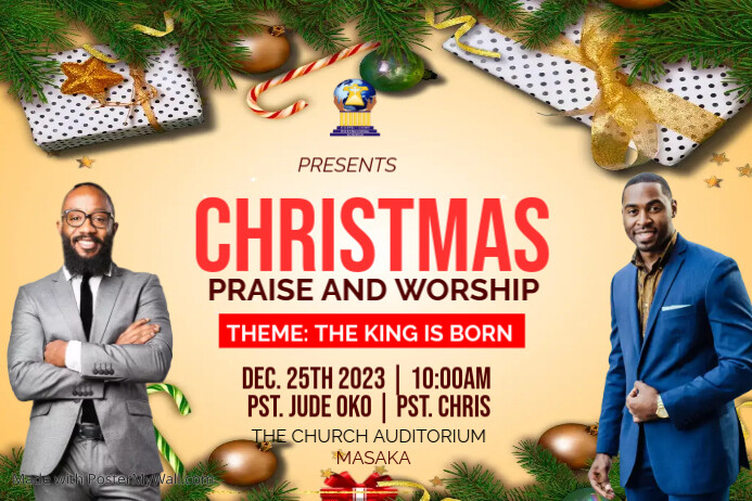 CHRISTMAS SERVICE Template | PosterMyWall
