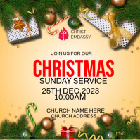 CHRISTMAS SERVICE Template | PosterMyWall