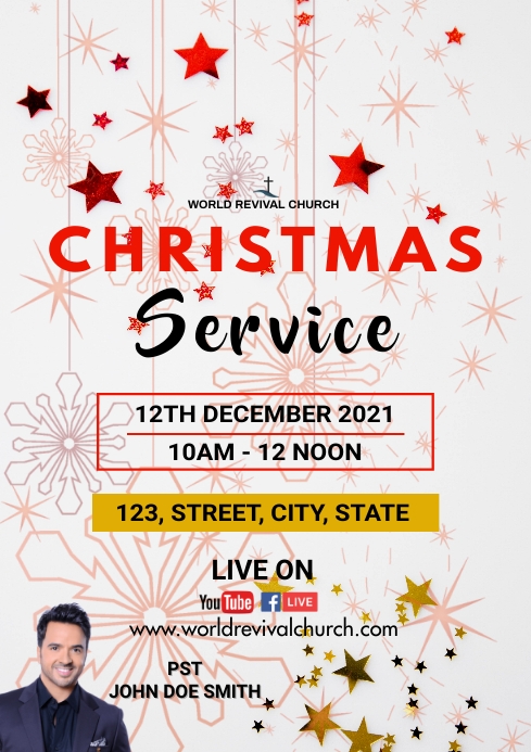 Christmas Service Template | PosterMyWall