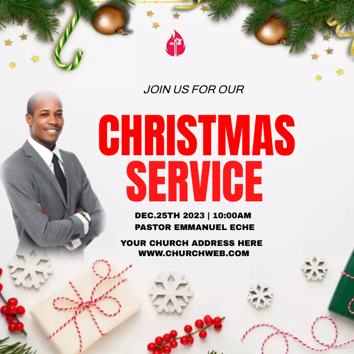 CHRISTMAS SERVICE Template | PosterMyWall