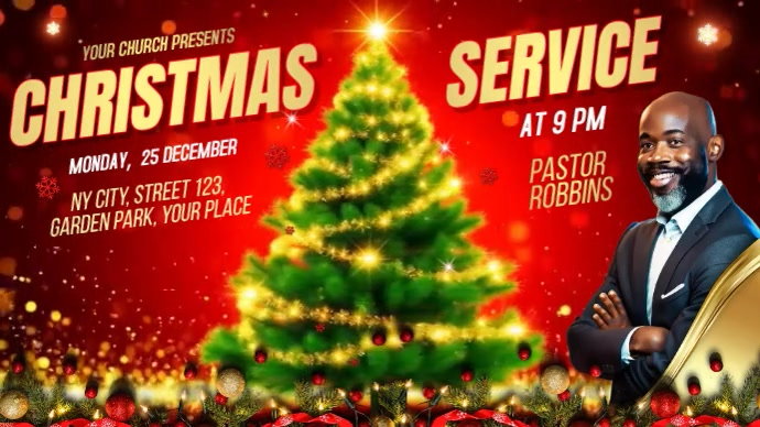 Christmas Service Template | PosterMyWall