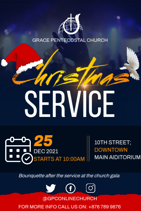 Christmas service Template | PosterMyWall