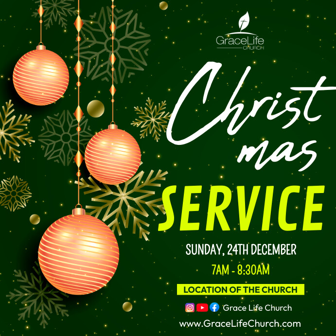 Christmas Service Template | PosterMyWall