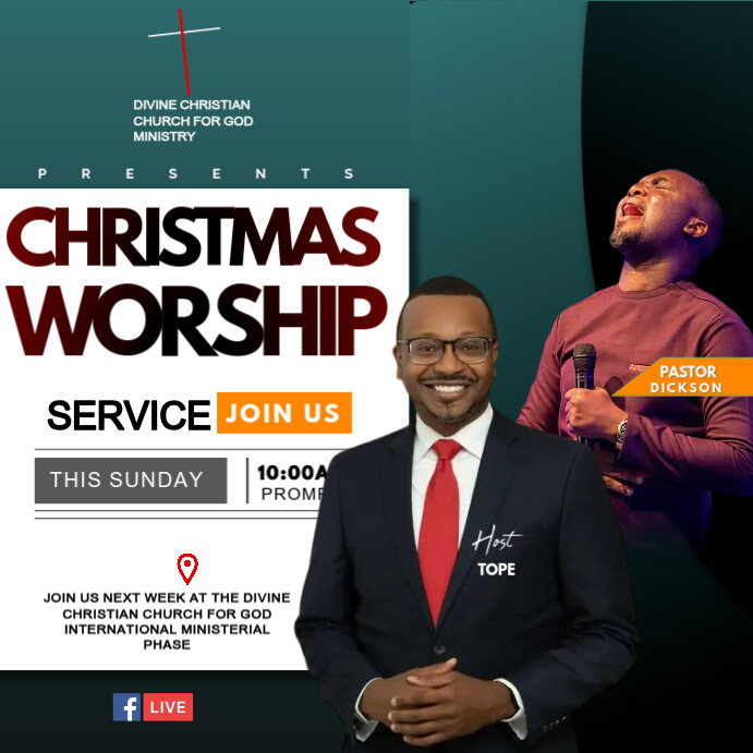 christmas service Template | PosterMyWall