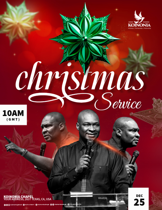 Christmas Service Template | PosterMyWall