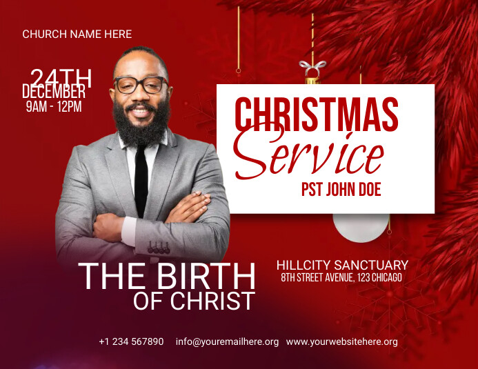 CHRISTMAS SERVICE Template | PosterMyWall