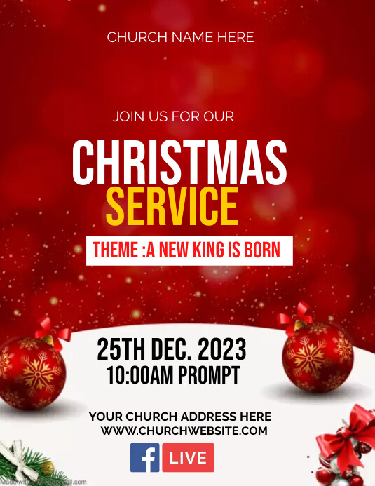 Copy of CHRISTMAS SERVICE | PosterMyWall
