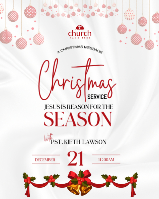 Christmas Service Flyer Design | Christmas Service design Template ...