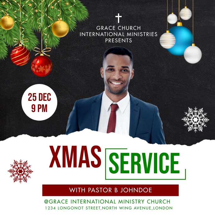 Copy of CHRISTMAS SERVICE FLYER | PosterMyWall