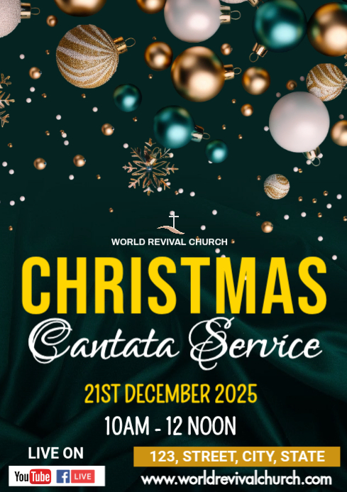 Christmas Service Flyer Template | PosterMyWall
