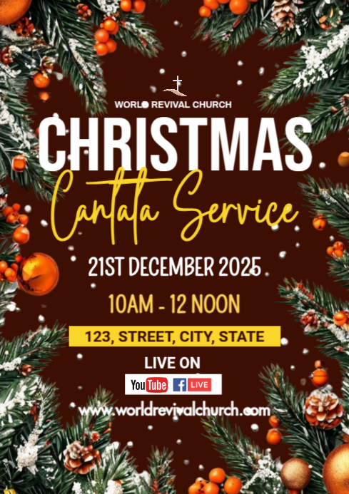 Christmas Service Flyer Template | PosterMyWall