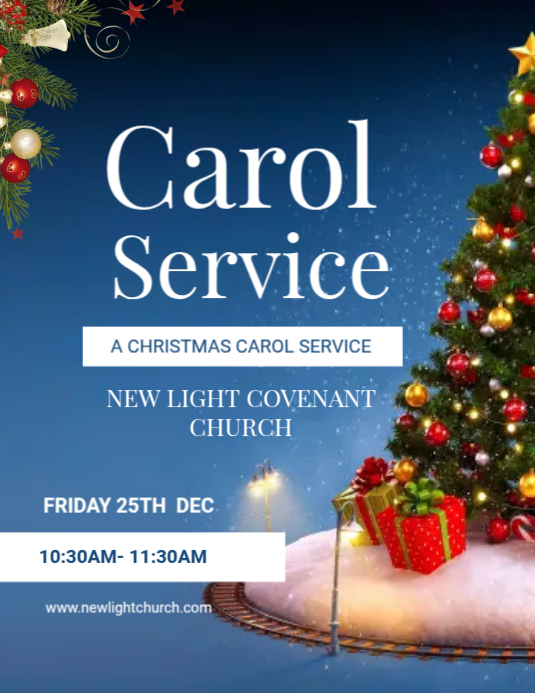 Christmas Service flyer Template | PosterMyWall