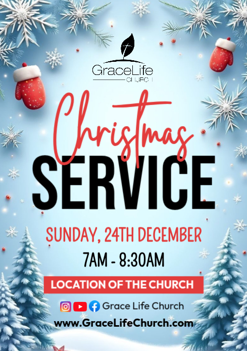 Christmas Service Flyer Template | PosterMyWall