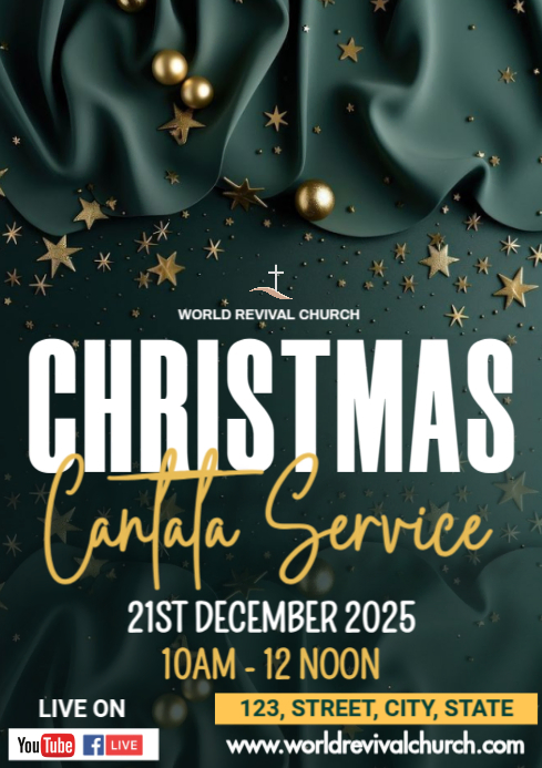 Christmas Service Flyer Template | PosterMyWall