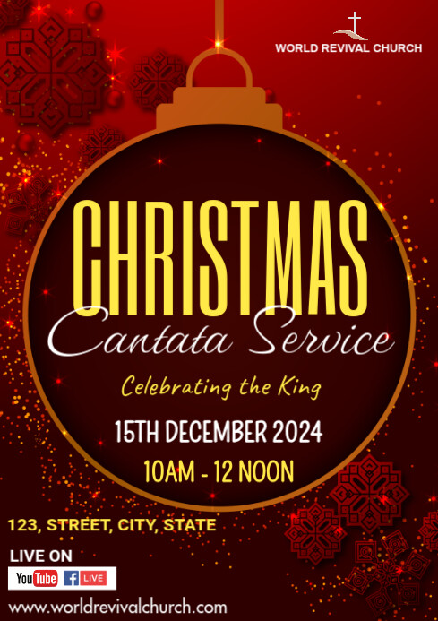 Christmas Service Flyer Template | PosterMyWall