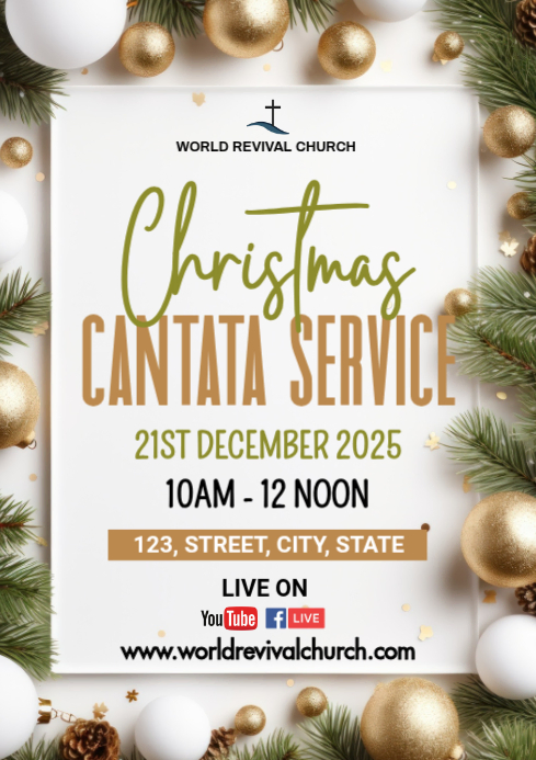 Christmas Service Flyer Template | PosterMyWall