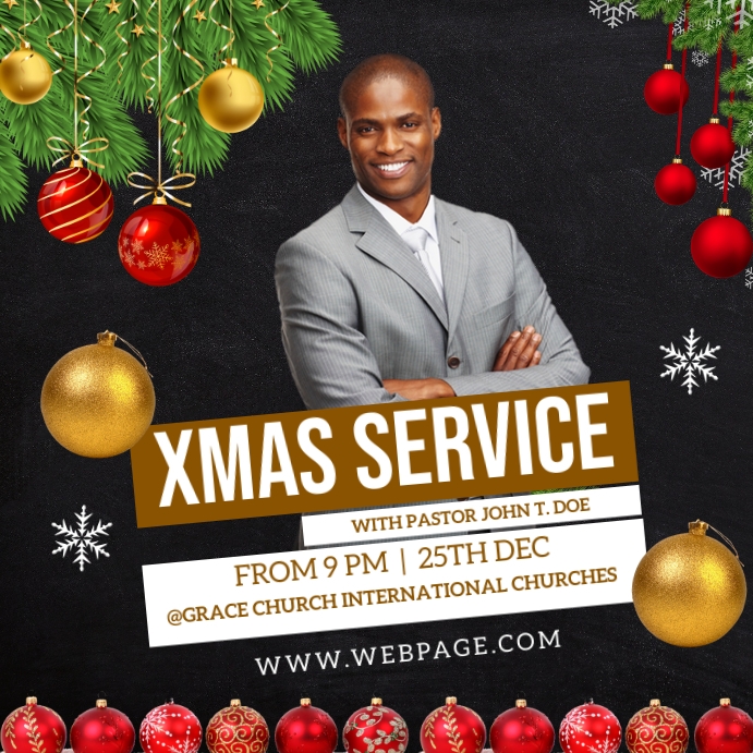 CHRISTMAS SERVICE FLYER Template | PosterMyWall
