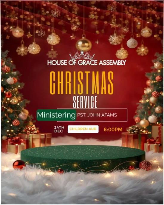 CHRISTMAS SERVICE FLYER DESIGN Template | PosterMyWall